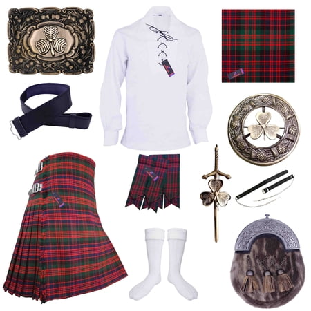 Highland Kilt Macdonald Outfit Irish Shamrock Set - Walmart.ca