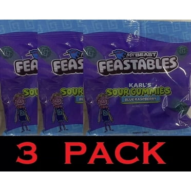Feastables Karl Sour Blue Raspberry Gummy Candy, 3.5 oz Bag - Walmart.com