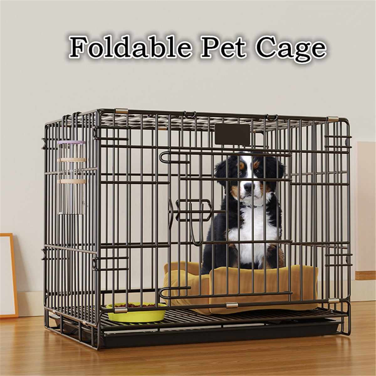 Professional Dog Cage Foldable Pet Cage Equipped with Toilet Thickening Indoor Teddy Cage Cat ...