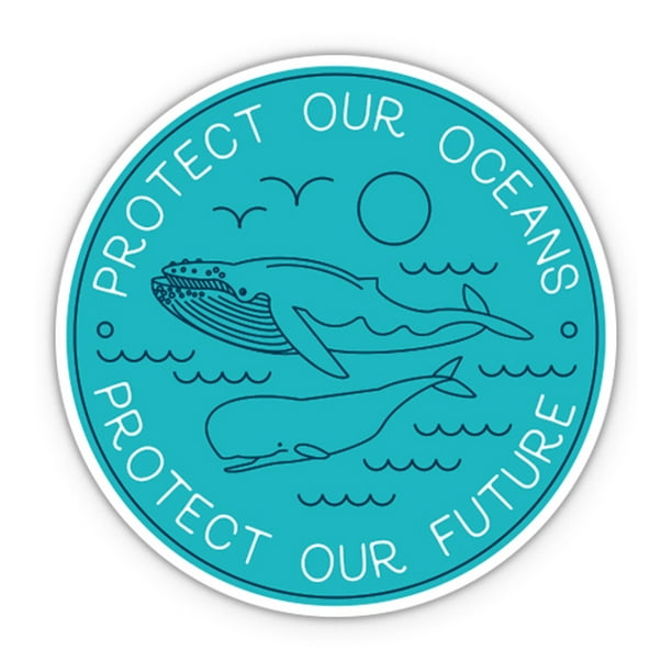 Protect Our Oceans - 3" Vinyl Sticker - For Car Laptop I-Pad Phone ...
