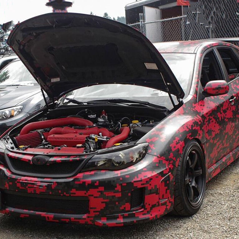 Red Digital Camo Car