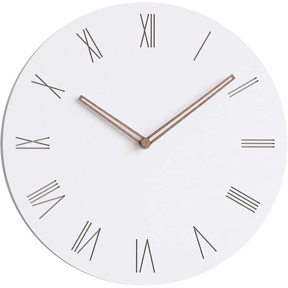 Modern Minimalist Exposed Wood Silent Wall Clock - Walmart.com ...