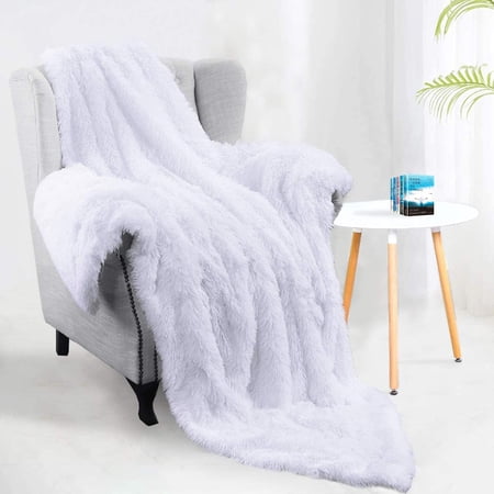 Soft Shaggy Fuzzy Throw Blanket - Fluffy Snuggly Faux Fur Blankets ...