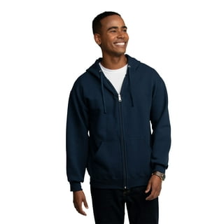 Hanes Men's and Big Men's Ecosmart Fleece Full Zip Hooded Jacket, up to ...