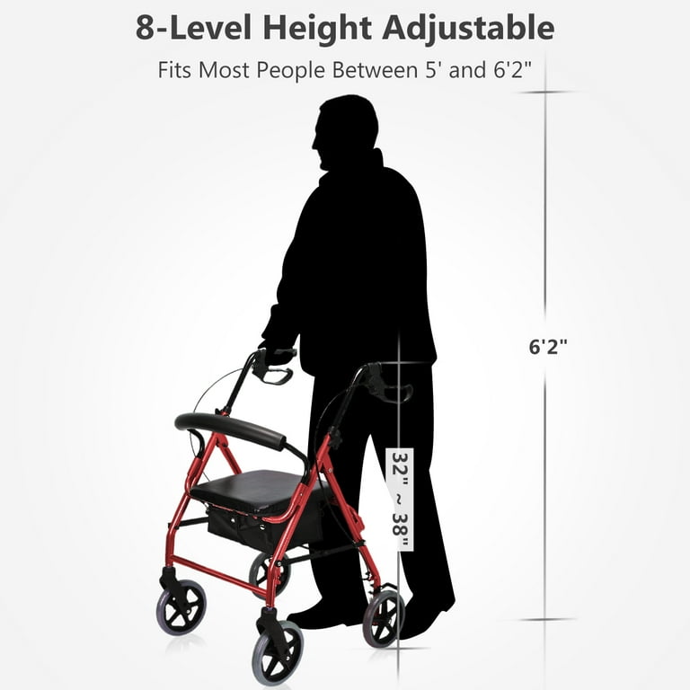 Zler Heavy Duty Rollator Walker 500 Lbs, Bariatric Rollator, 52% OFF Zler Heavy Duty Rollator Walker 500 Lbs, Bariatric Rollator, 52% OFF