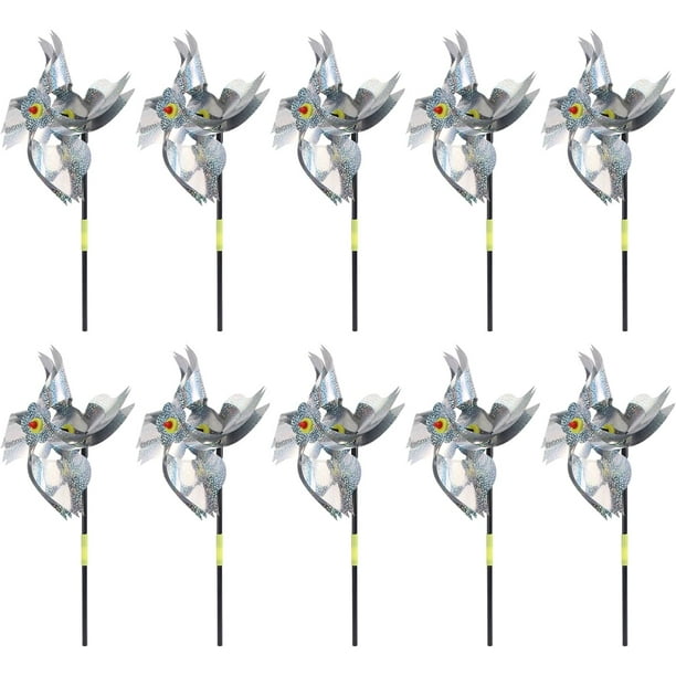 Zshan 10 pieces Rainbow Windmill Windmill Bird Drive Garden Decoration ...