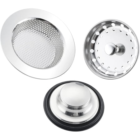 3 Pack of Kitchen Sink Strainer and Stopper, Sink Disposal Stopper and ...