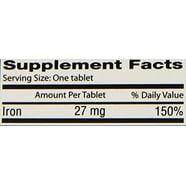 Fergon High Potency Iron Supplement Tablets with Ferrous Gluconate ...