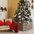 Costway Farmhouse-Style Wooden Christmas Tree Collar Box with Storage ...