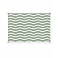 Abstract Waves Sun Shade Sail 14'X18' Stripes Grass Green Water Ripple ...
