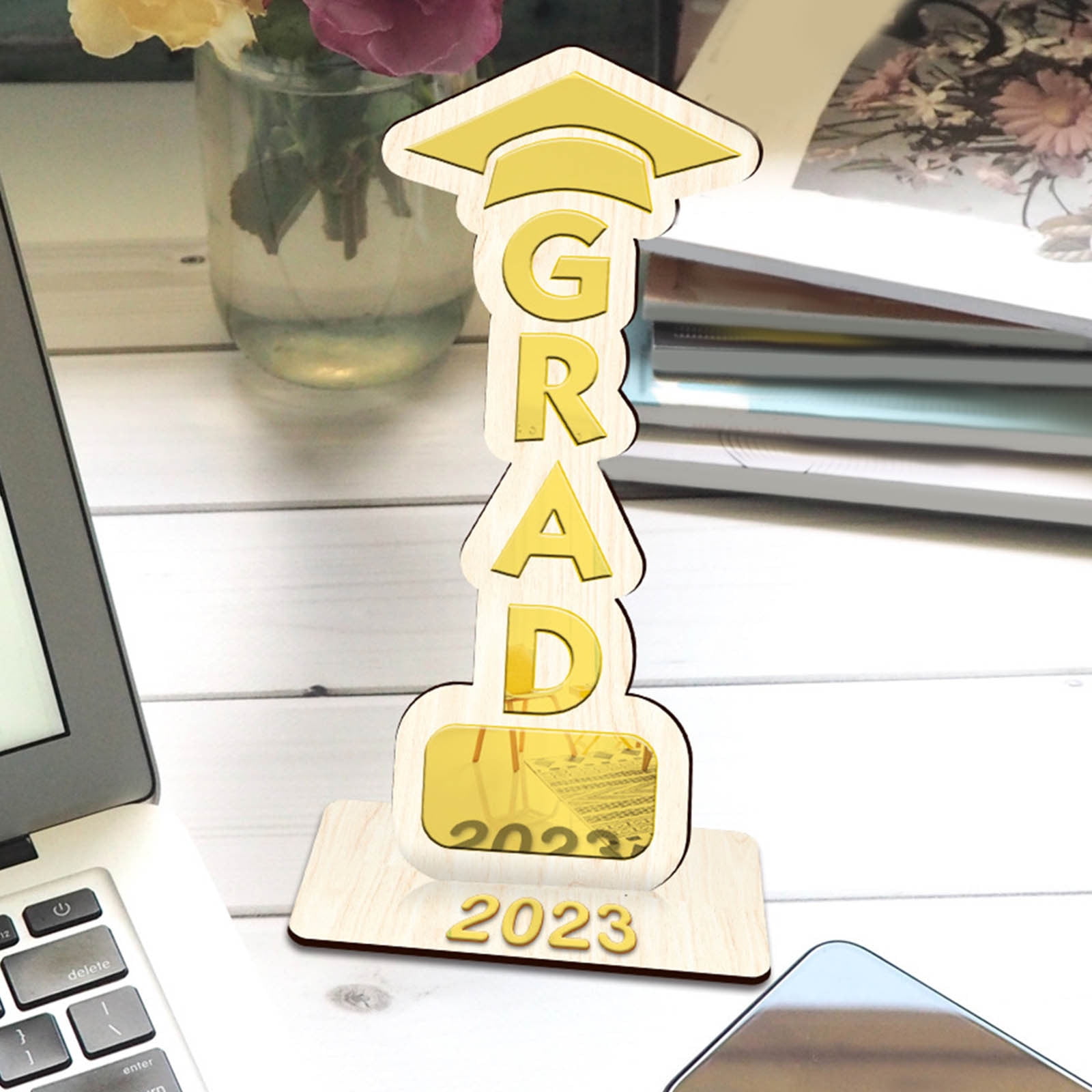 2023 graduation decorations desktop ornament Wooden Creative high ...