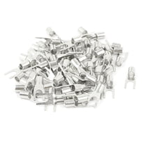 70pcs SNB1.25-3 Non-Insulated Spade Cable Fork Terminals Stud Connector ...