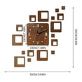 Acrylic Mirror Surface Hollow Out Rounded Square Wall Sticker Clock ...