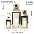 Allgala 3-PC Set Jumbo Luxury Modern Indoor/Outdoor Hurricane Candle ...