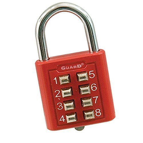 Tactile Push-Button Combination Padlock - Red - Walmart.com