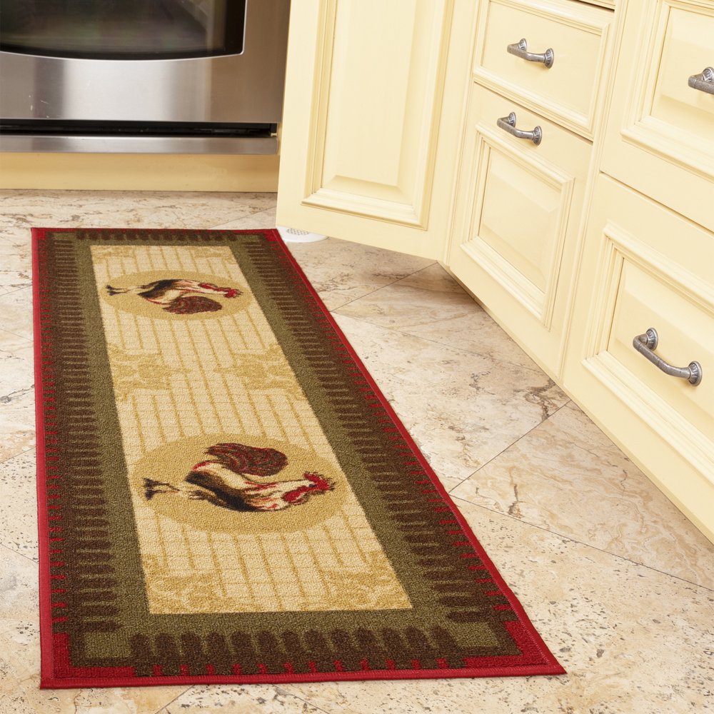 Ottomanson Siesta Rooster Kitchen Runner Rug - Walmart.com - Walmart.com