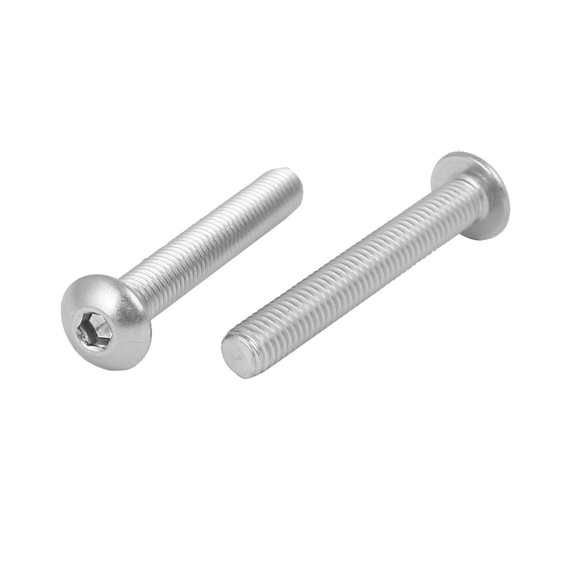 M6x50mm 316 Stainless Steel Button Head Hex Socket Cap Screw Bolt ...