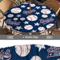 ARTSLION Round Outdoor Tablecloth For Up To 36in With Umbrella Hole ...