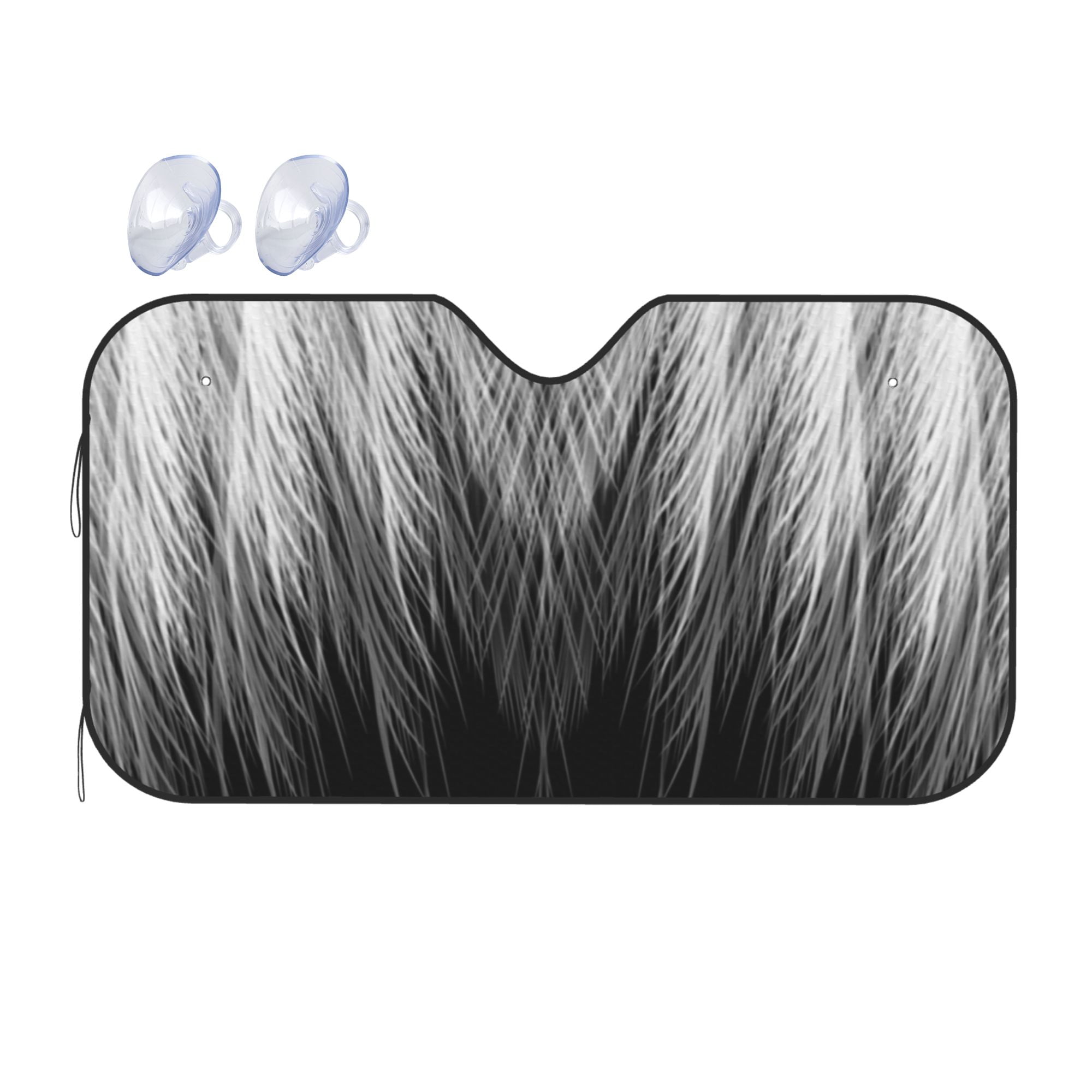 YFYANG Front Windshield Sun Shade, Grey Feather Texture Foldable Car ...