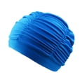 awjaisca Women Cloth Swimming Cap, Breathable Ruffle Solid Color Swim ...