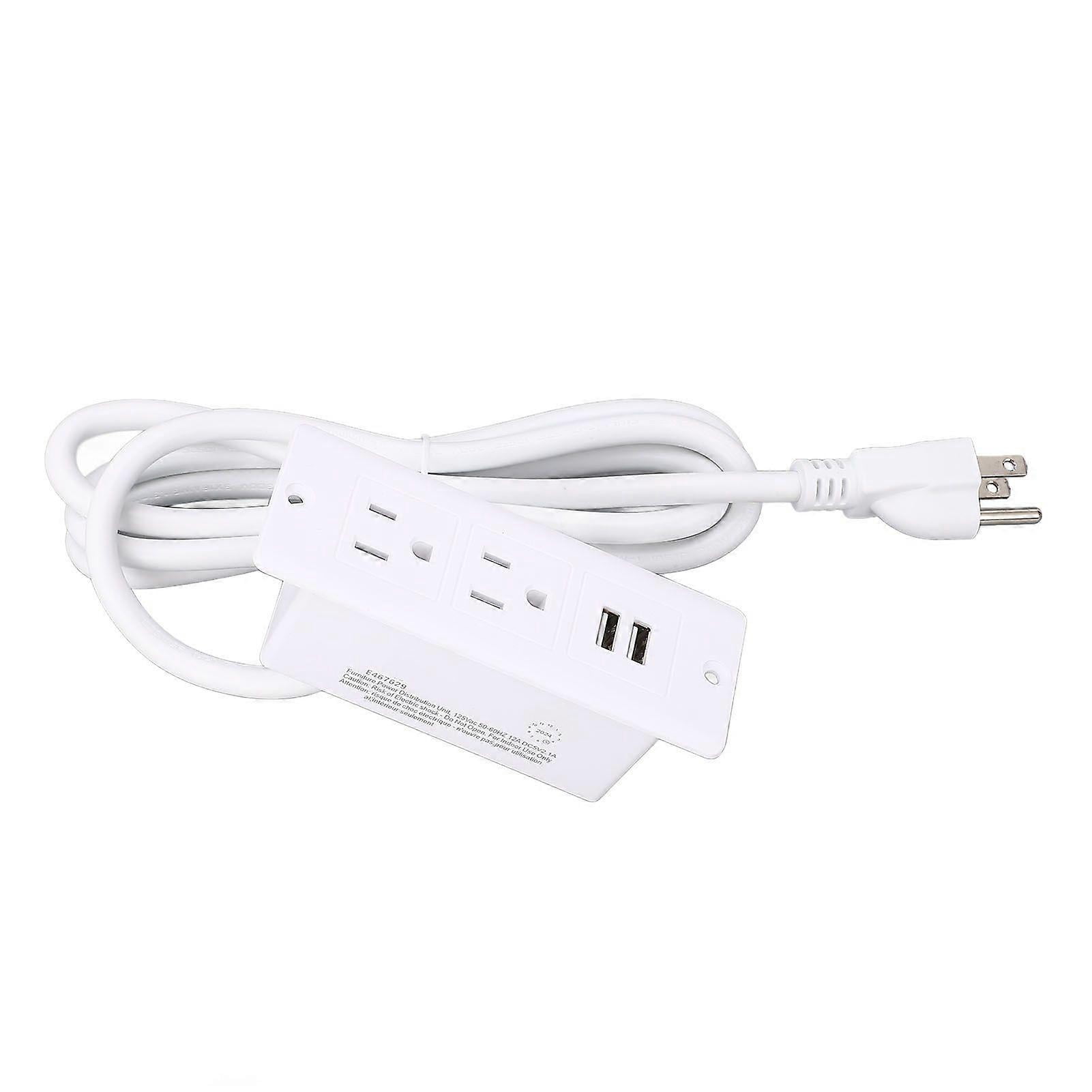 High quality Embedded desktop socket with 2 AC plugs and 2 USB ports ...