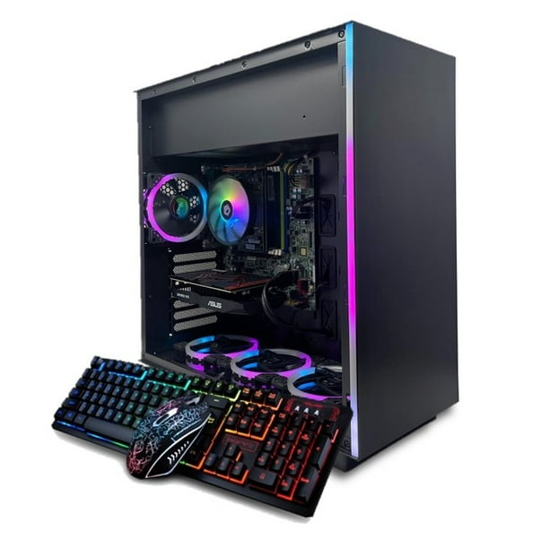 Odyssey Black Widow Custom Gaming PC, RGB LED Fans, Intel Core i5 3.2GHz, 16GB RAM, 1TB SSD ...