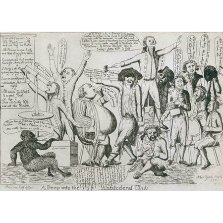 Federalist Cartoon Of 1793 Shows Republicans As A Mob Of Violent ...