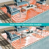 Yamaziot 6'x9' Palm Leaf Outdoor Rug, Waterproof, Reversible, and ...