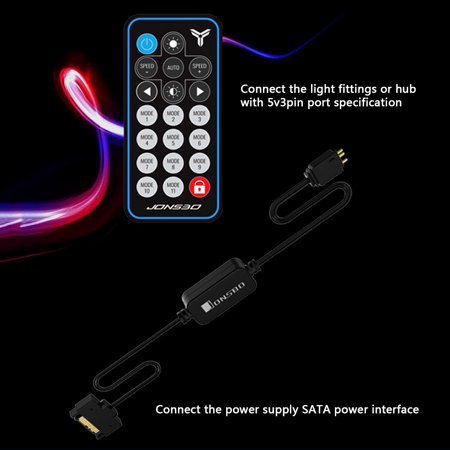 Coiry Jonsbo AURA RGB Fan Controller SATA Powered Remote Control for ...