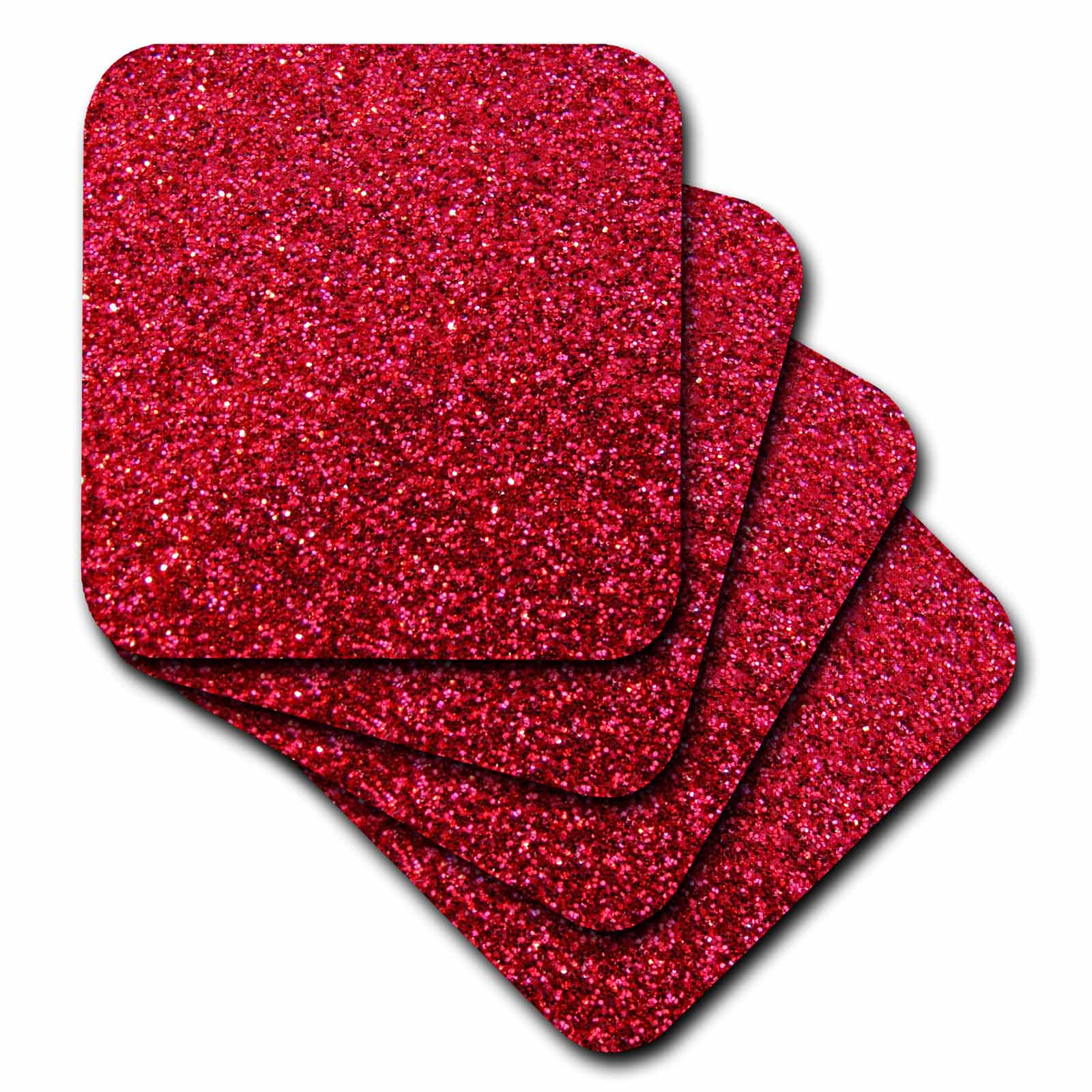 3dRose Red Faux Glitter - photo of glittery texture - glam matte ...