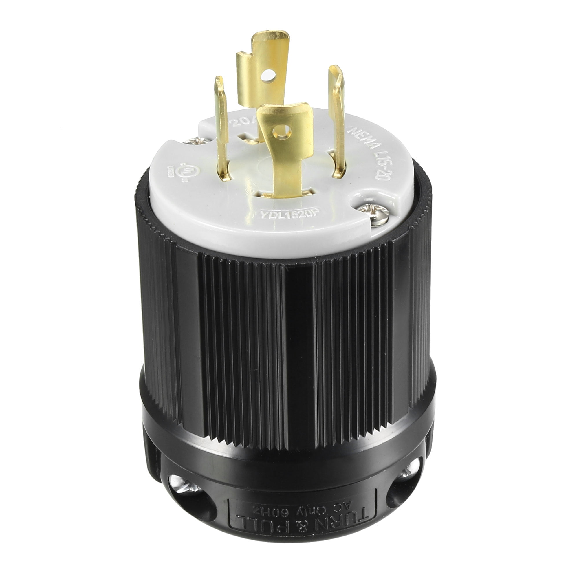 Locking Plug Male NEMA L15-20P, 20A 250VAC 3 Pole 4 Wire Grounding ...