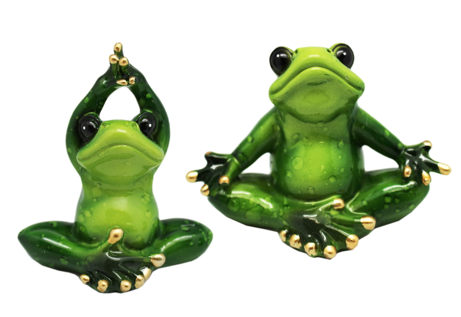 Ceramic Green Yoga Frog Figure Set (2 Frogs) - Walmart.com