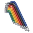 9pc Long Star Torx Tamper Proof Torx Keys Multicoloured with Holder T10 ...