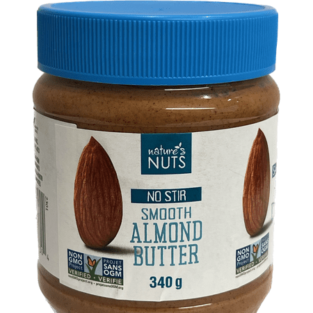 NATURE'S NUT NO STIR SMOOTH ALMOND BUTTER, 340g - Walmart.ca