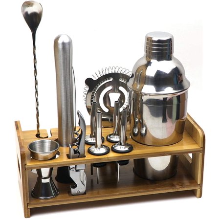Bartender Kit with Stand, Bar Set Cocktail Shaker Set, Cocktail Shaker ...