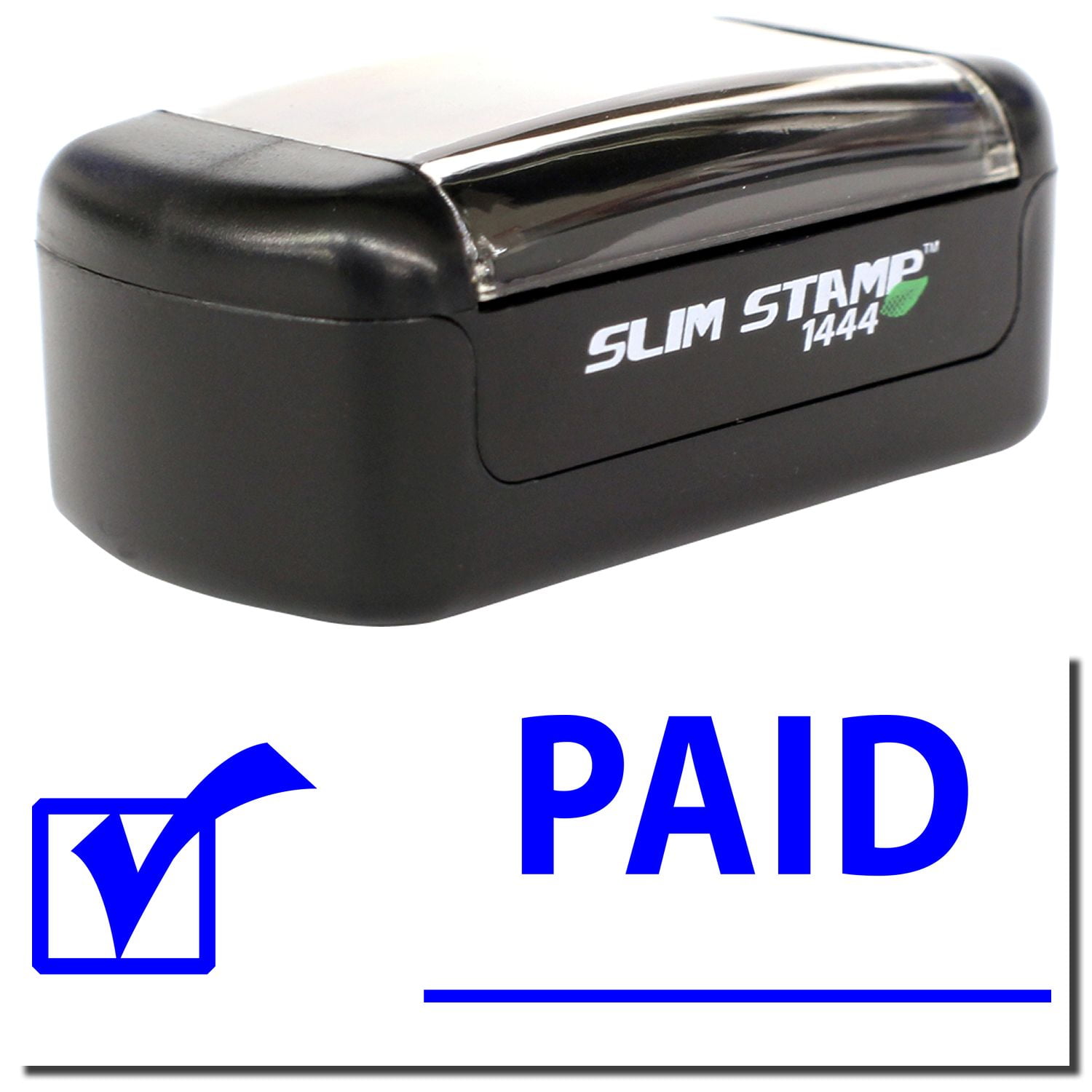 Slim Pre-Inked Paid with Checkmark Stamp, Slim 1444, Ultra Slim Design ...