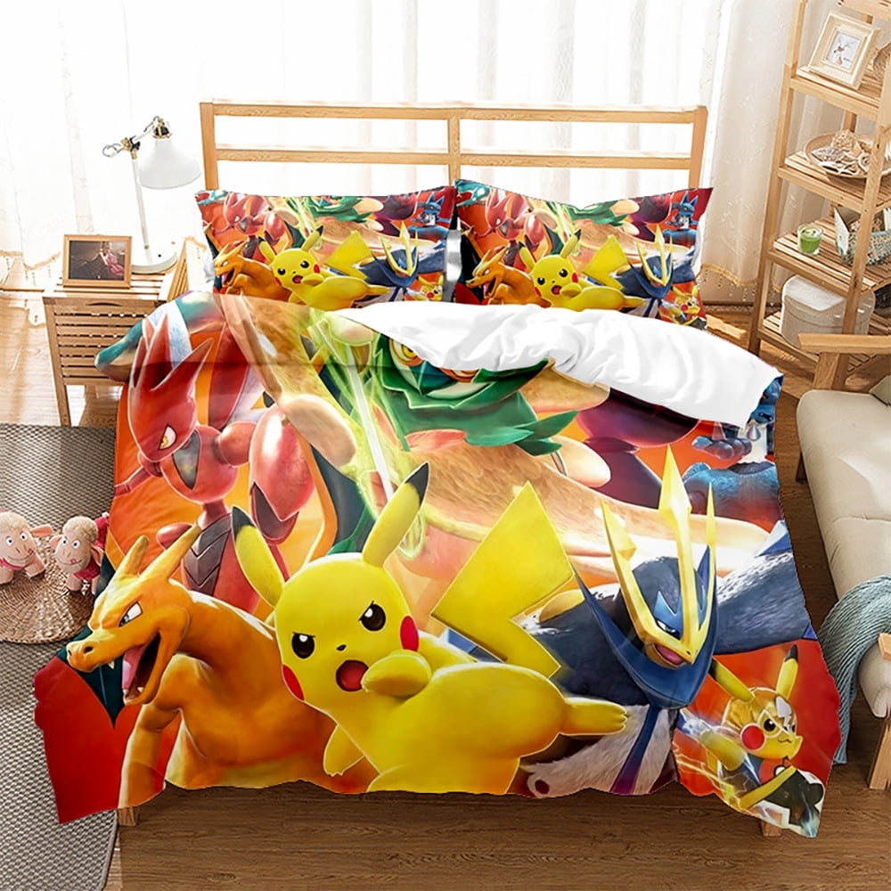 Click here for Yingd Pok-Mon Pika-Chu 3 Pcs Comforter Set With 2... prices