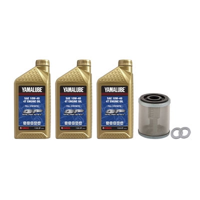 Oil Change Kit Yamalube Hi-Perf. Full-Synthetic 10W-40 for Yamaha ...