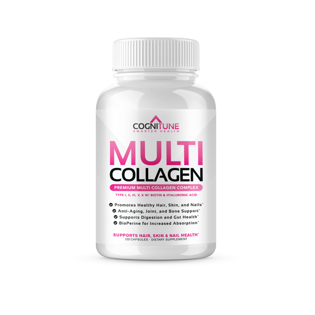 Multi Collagen Supplement, 5 Types of Collagen Peptides + Biotin ...