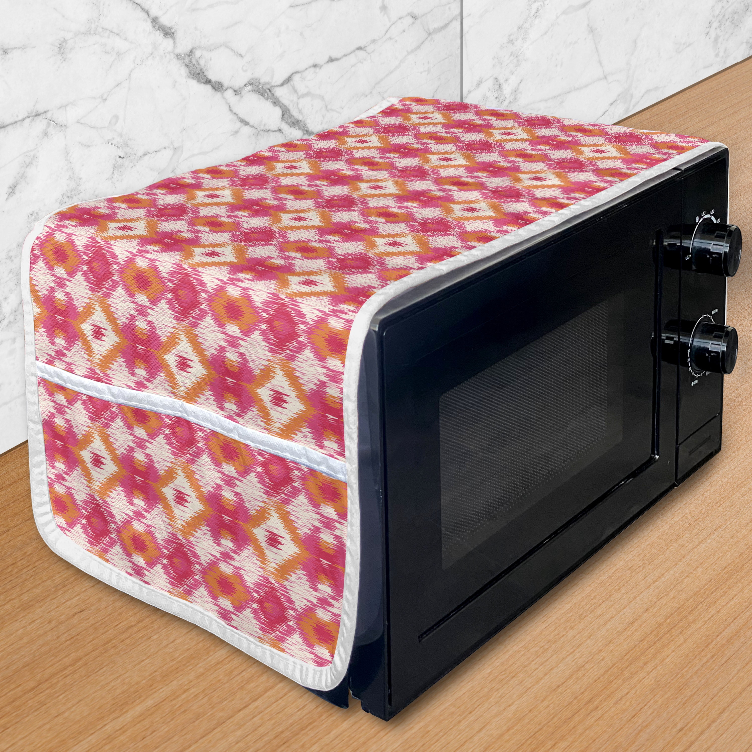 Ikat Microwave Oven Cover, Eastern Inspired Pattern with Geometric ...