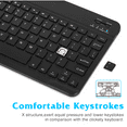 Rechargeable Bluetooth Keyboard and Mouse Combo Ultra Slim Full-Size ...