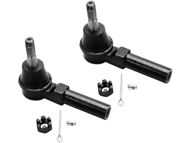 （人気激安） Detroit Axle - Pair 2 Front Outer Tie Rod Ends Driver and ...