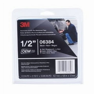 3m 06383 Automotive Acrylic Plus Attachment Tape, Black, 7/8" X 20 Yds ...