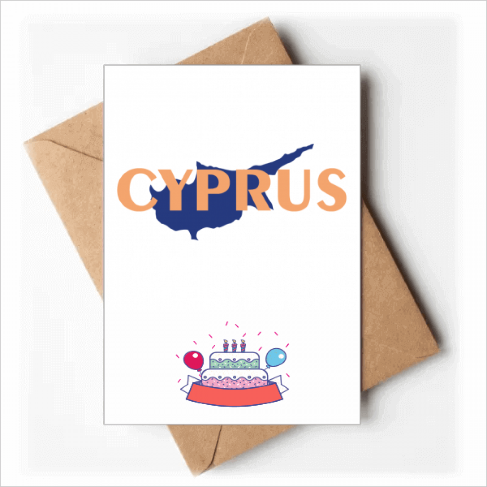 cyprus euan map tourism Happy Birthday Greeting Cards Envelopes Blank ...