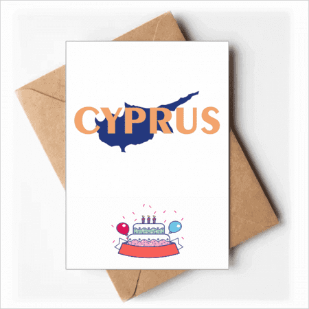 cyprus euan map tourism Happy Birthday Greeting Cards Envelopes Blank ...