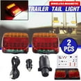 WENXUAN 2x Utility Trailer LED Tail Light Kit Stop Rear Brake Turn ...