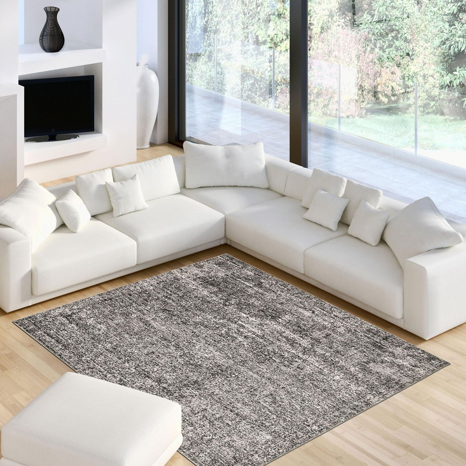 Click here for Ecarpet Isla Grey Rug 5 Ft X 7 Ft prices