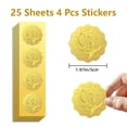 Gold Foil Stickers Seals Embossed Fairy Pattern 2 Inch 100Pcs Self ...
