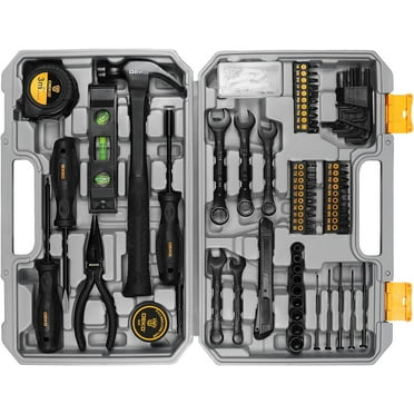 DEKO 198 Piece Home Repair Tool Kit, Wrench Plastic Toolbox with ...
