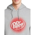 Dr. Pepper Men's & Big Men’s Pullover Hoodie with Long Sleeves, Sizes S ...